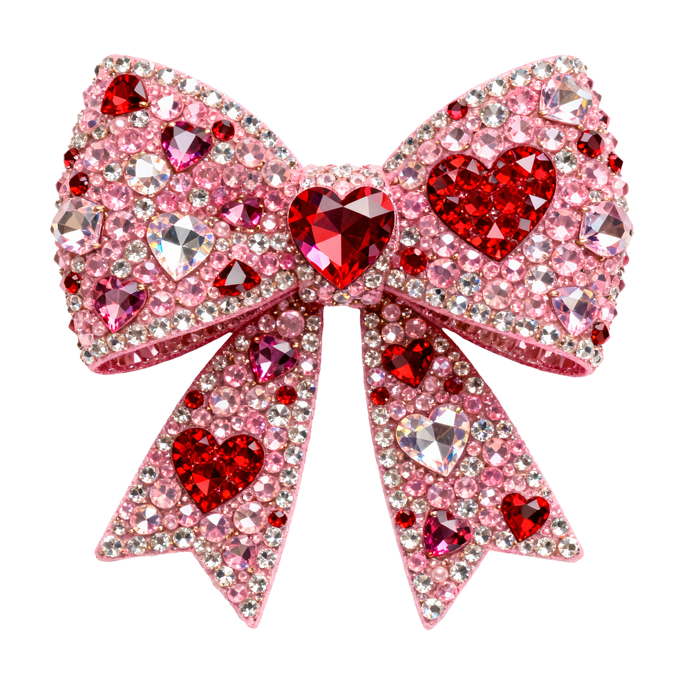 BLING BOW VALENTINE DTF TRANSFER 11.40" Wide (Copy) – TransferCannon.com