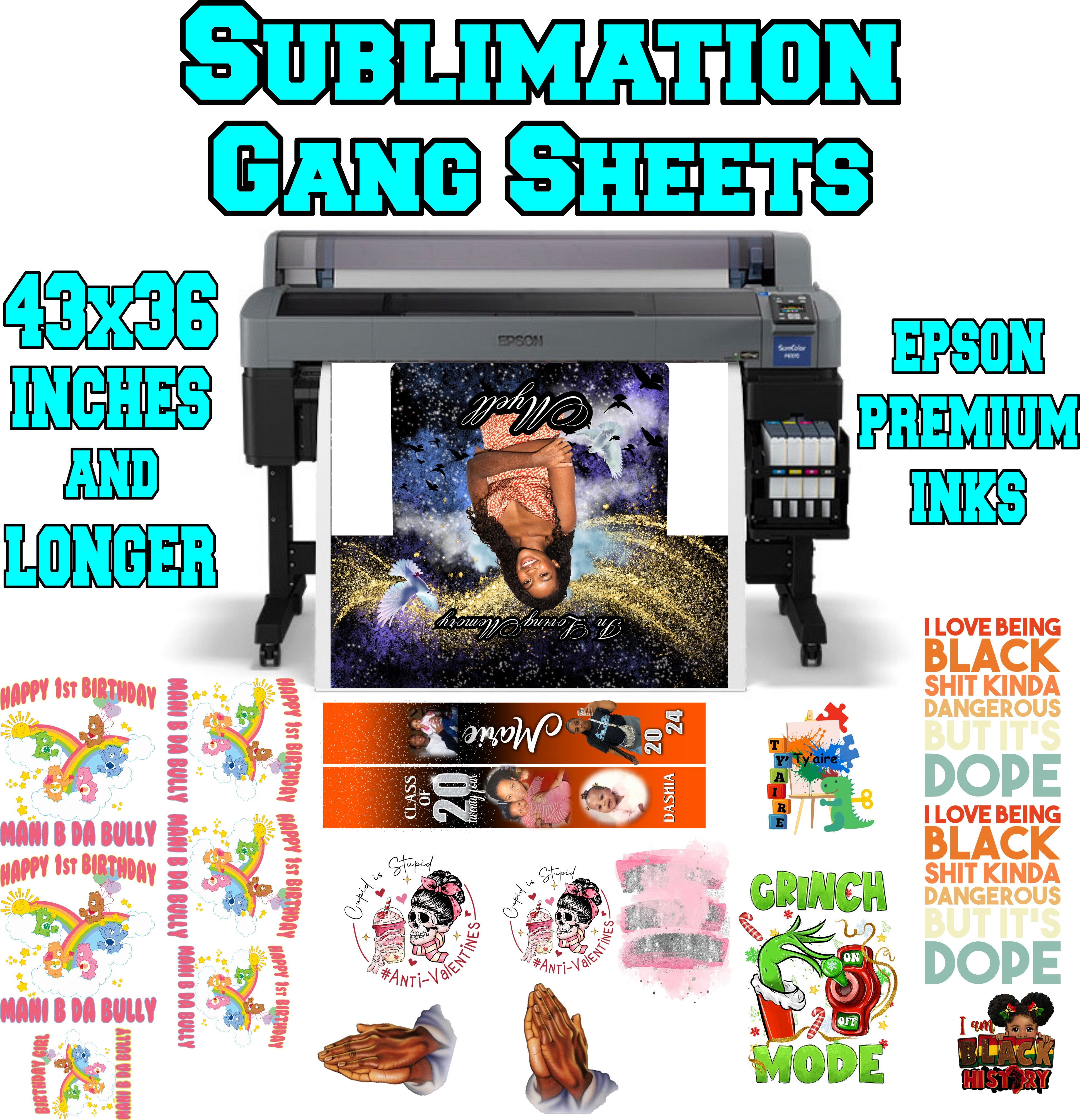 Dye Sublimation Gang Sheet Transfers – TransferCannon.com